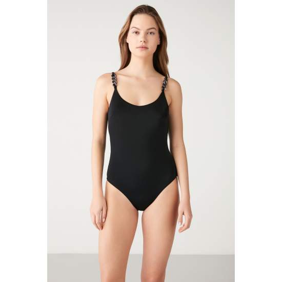 Catena Chain Detail Low-Cut Swimsuit