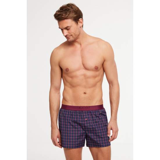 Tibetan Plaid Woven Men's Boxer