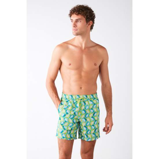 Peace Leaf Printed Marine Shorts