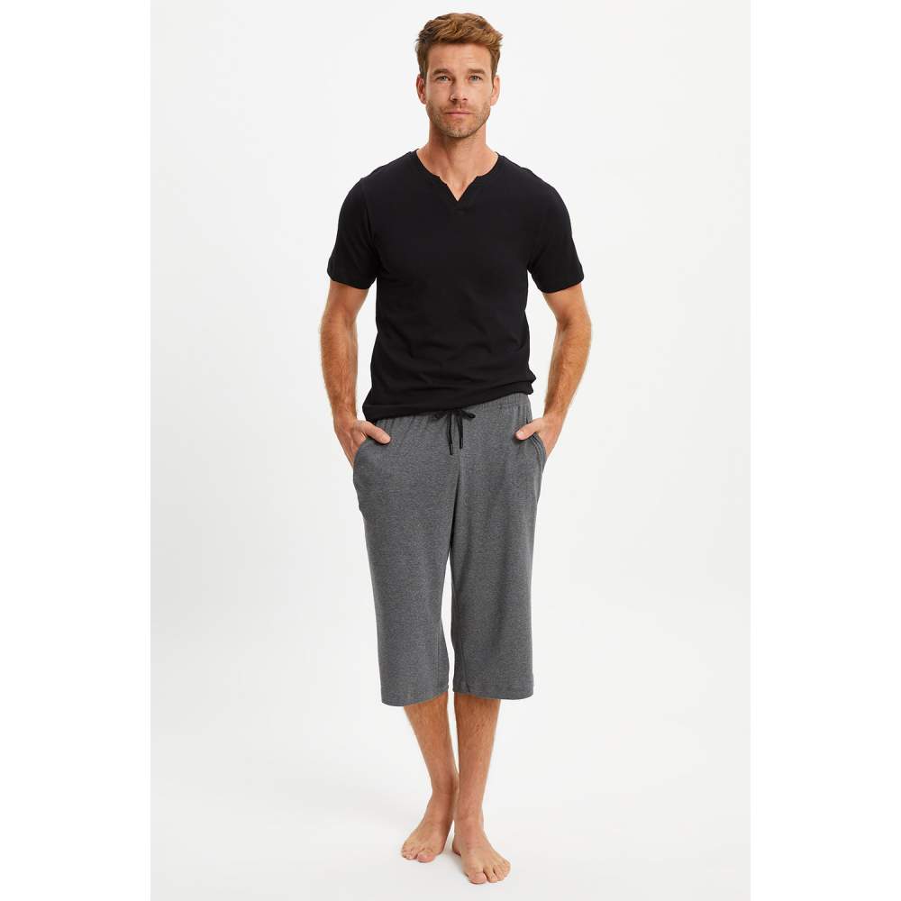 Lucas Cotton Pocket Capri Pajama Bottoms
