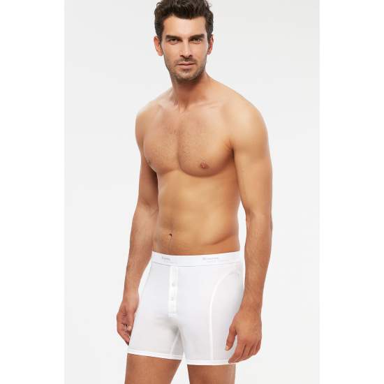 Long Men's Boxer with Double Buttons