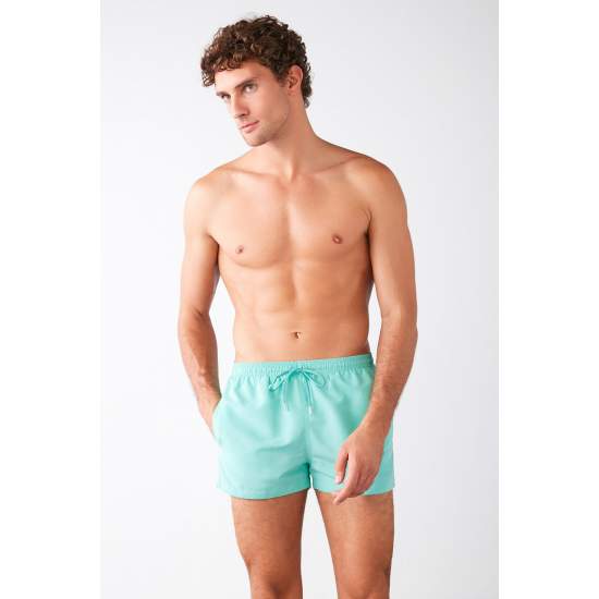 Flat Waist Adjustable Neon Marine Shorts