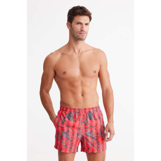 Dhan 'Skinny' And 'Line Patterned Beach Shorts