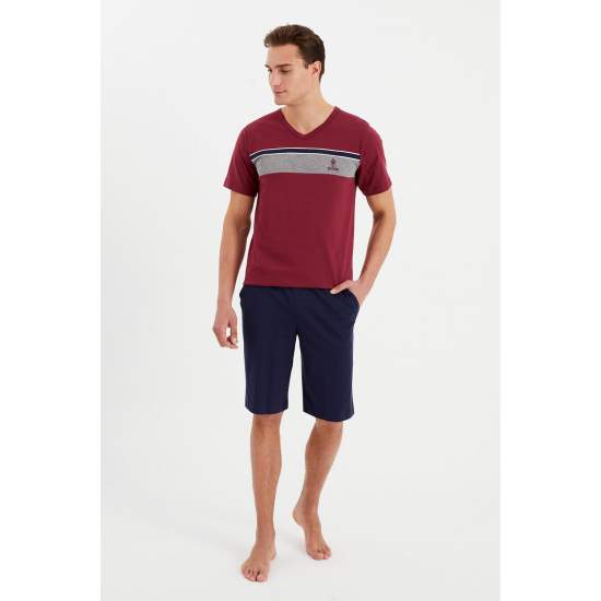 Dawson Contrast Color Shorts Pajamas Set