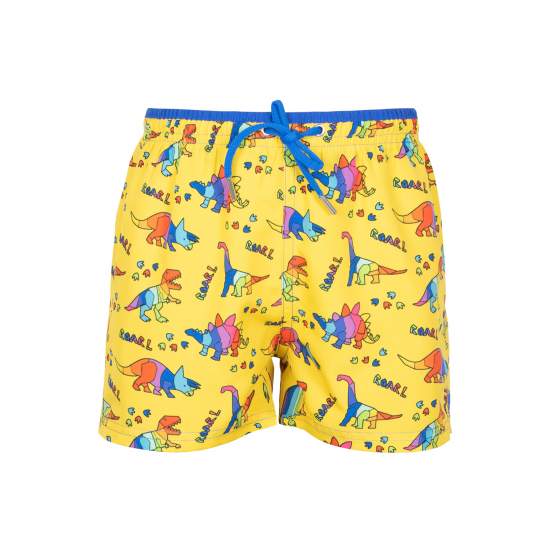 Roar Colored Dinosaur Kids' Swim Shorts