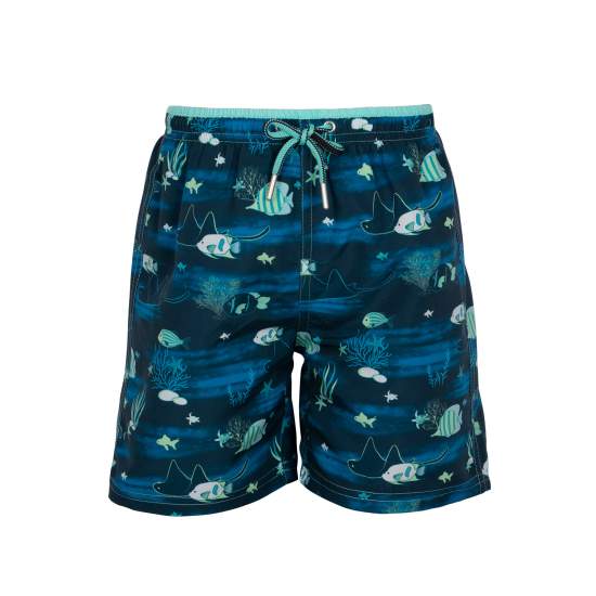 Morino Aquarium Pattern Kids' Swim Shorts