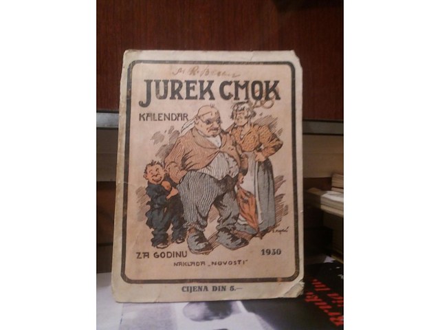 JUREK CMOK  kalendar za godinu  1930