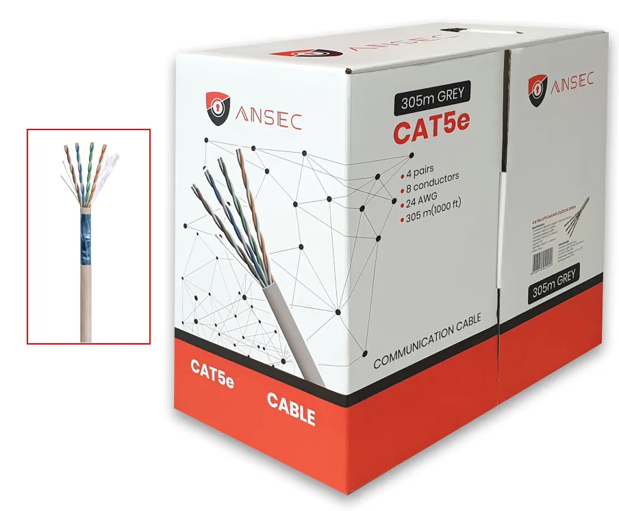 Mrežni kabl FTP CAT5E 24AWG CU/CCA Ansec