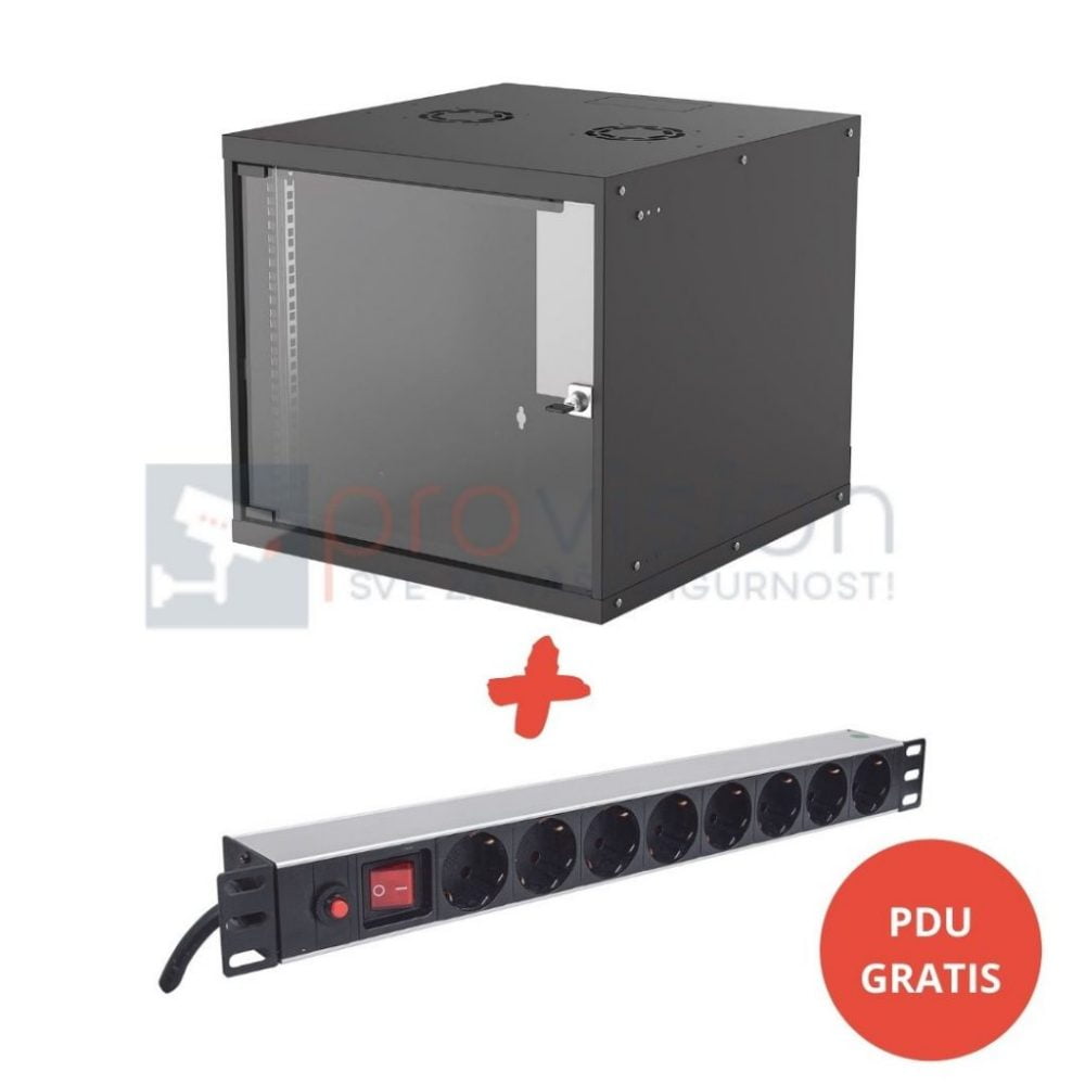 Rack ormar 19″ 9U/560 + PDU