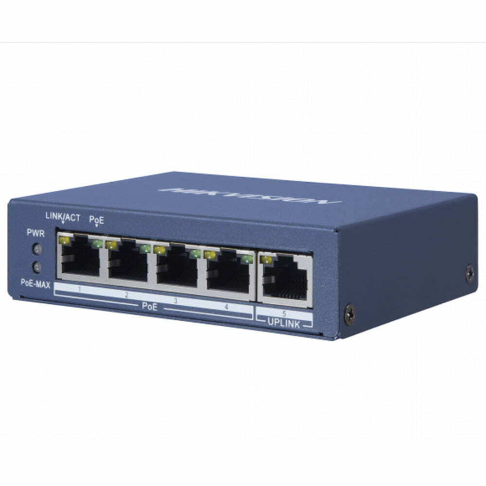 DS-3E0505HP-E Gigabitni PoE Switch 4-portni