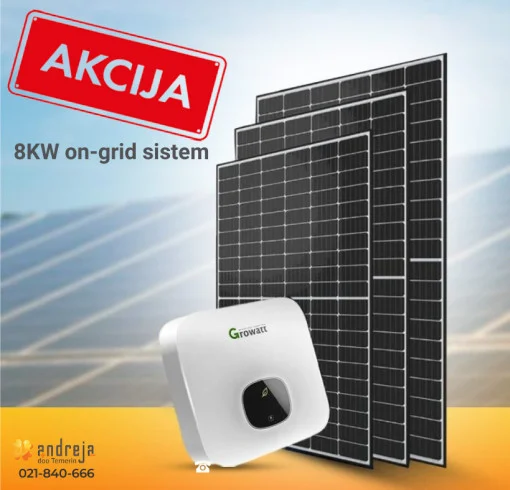 GROWATT ON GRID SISTEM 8kW *AKCIJA*