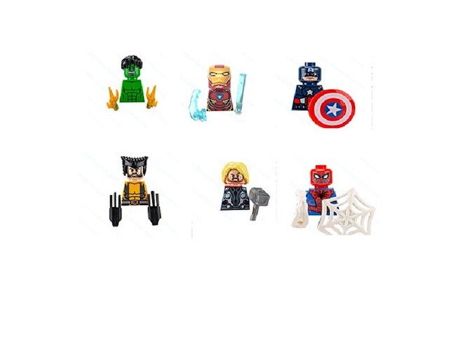 Lego kockice Super heroji Marvel 6 figurica