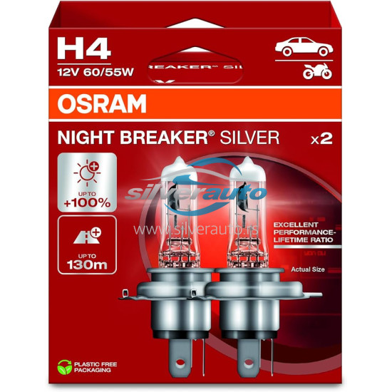 AUTO SIJALICA OSRAM 12V H4 NIGHT BREAKER SILVER