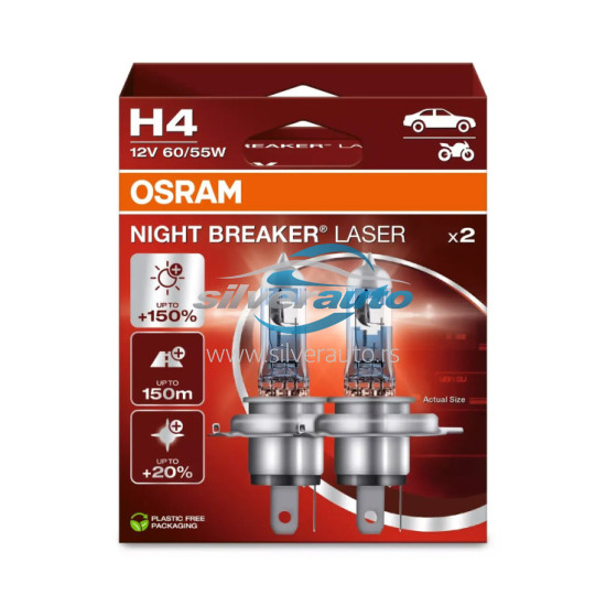 AUTO SIJALICA OSRAM 12VH4 NIGHT BREAKER LASER