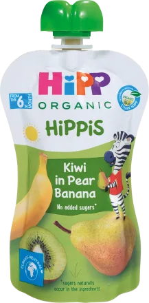 HIPP
HiPPis voćni pire - kruška, banana i kivi, 6+ meseci, 100 g
Dodatak ishrani