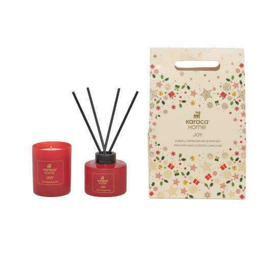 Karaca Home Joy Stick Ambient Fragrance & Candle Gift Set