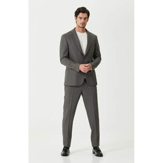 Loro Piana Gray Wool Suit