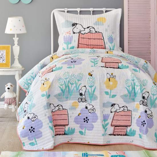 Peanuts by Karaca Home Snoopy Flower Bedspread Set