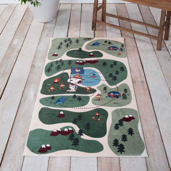 Peanuts by Karaca Home Snoopy Forest Extra Soft Kids Carpet 80x150 cm