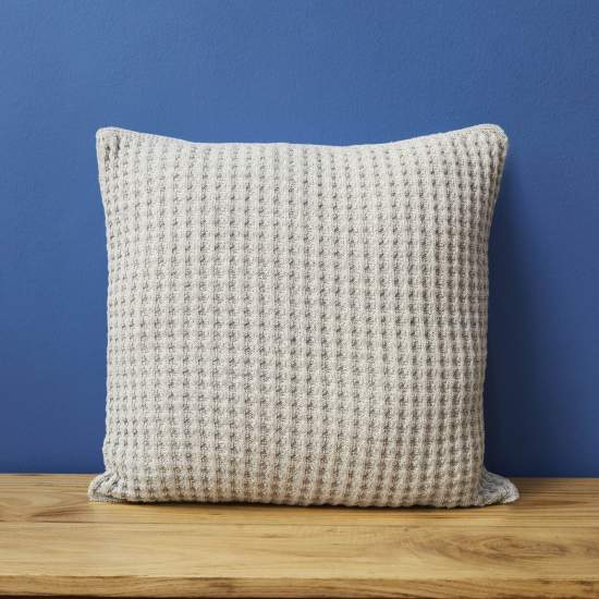 Nautica Home Waffle Light Gray Knitwear Filled Pillow 45x45 Cm