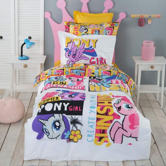 My Little Pony By Karaca Home Summer 100% Cotton Single Duvet Cover Set