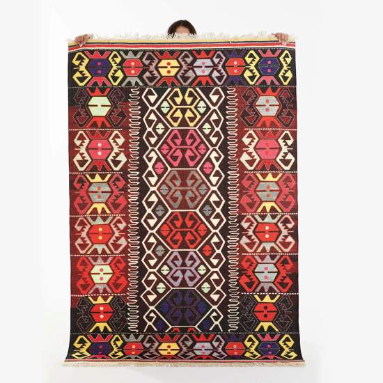 Cashmere Carpet Decorative Art Turkmen Caravan 120x180 cm