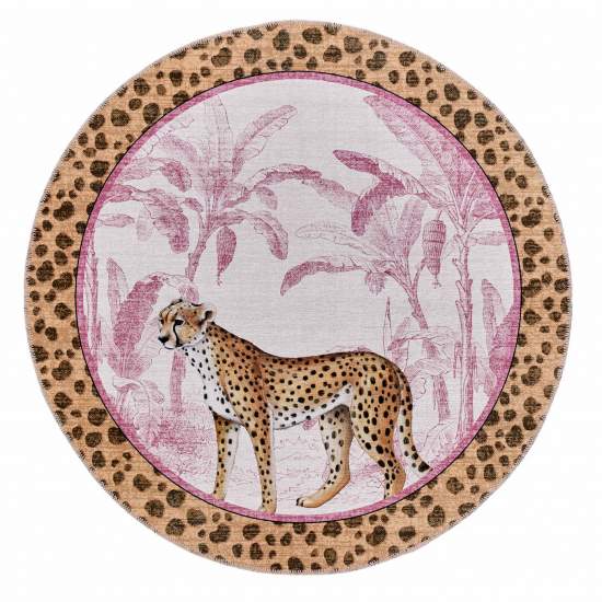 Cashmere Carpet Decorative Art Trend Jungle Cheetah 120x120 cm