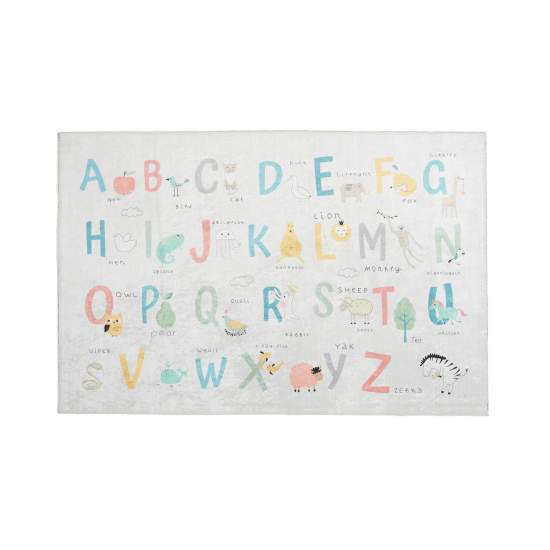 Cashmere Carpet Decorative Art Kids/Teen Alphabet 80x150 cm