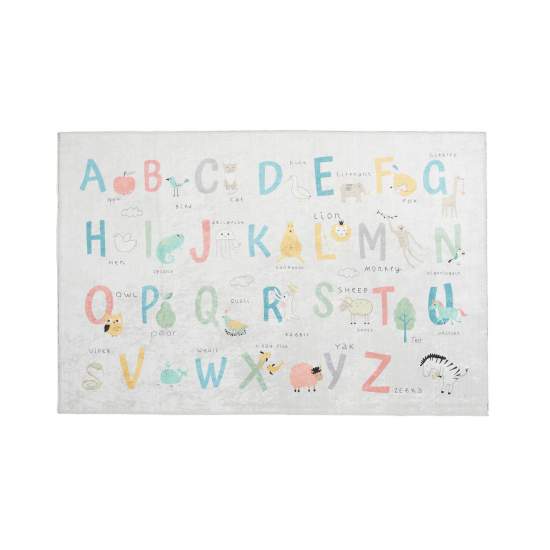 Cashmere Carpet Decorative Art Kids/Teen Alphabet 80x150 cm