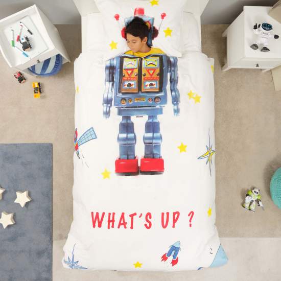 Karaca Home Young Robot 100% Cotton Single Duvet Cover Set