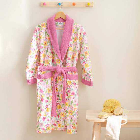 Karaca Home Young Flowers Kids Bathrobe 10-12 Age