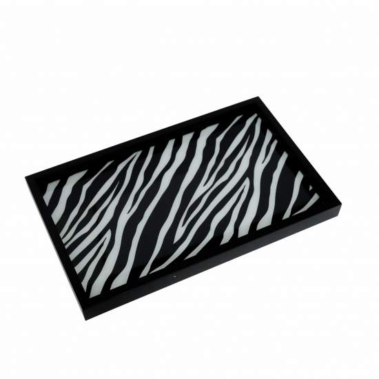 Karaca Home Wild Touch Decorative Tray Zebra Black