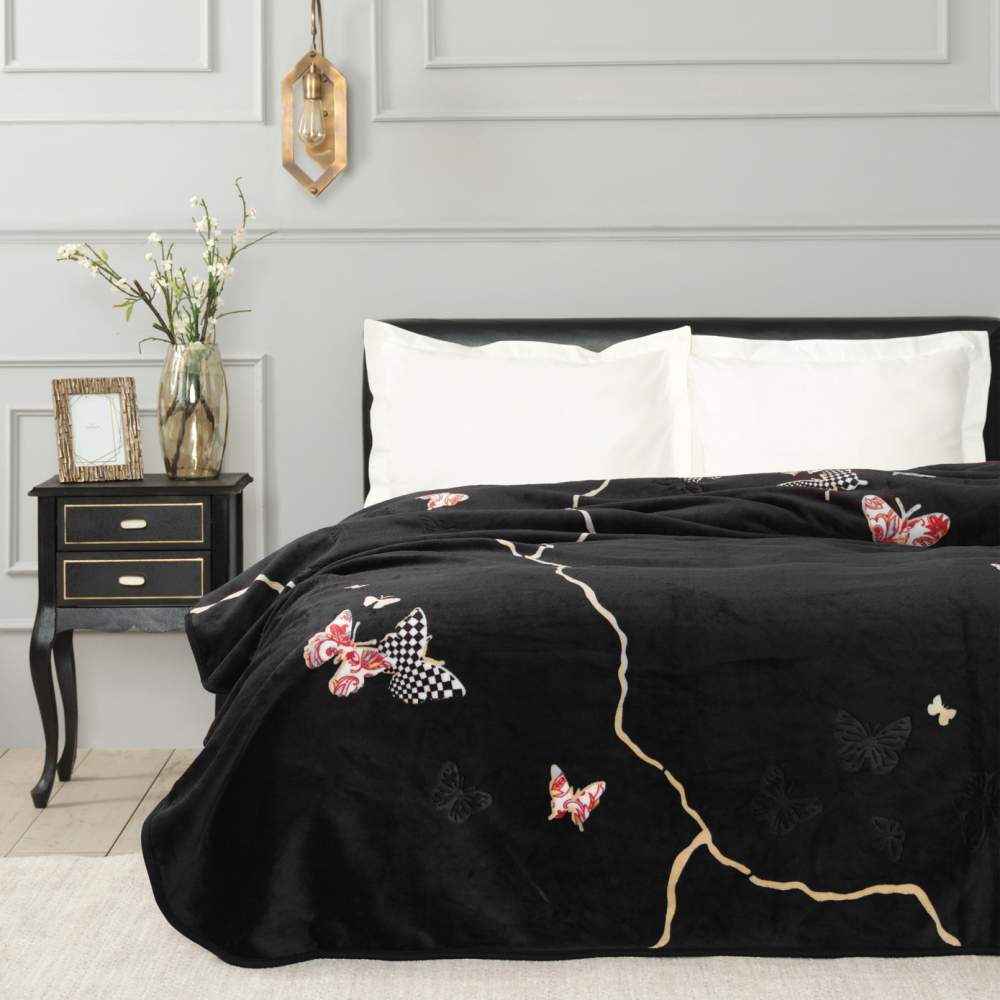 Karaca Home Uniq Black Embos Double Blanket
