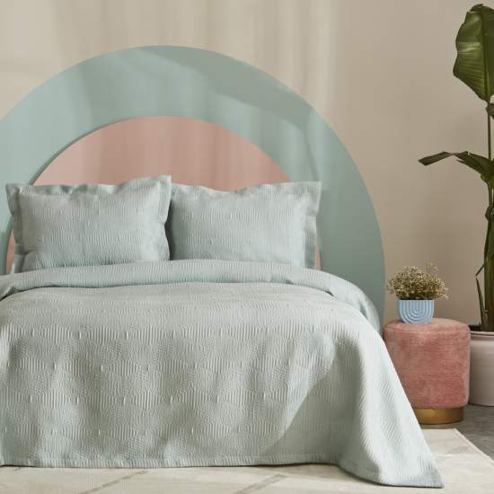 Karaca Home Sunrise Double Bedspread Mint