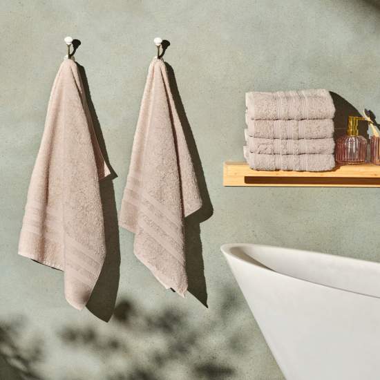 Karaca Home Road Beige 6 Pcs Towel Set 50x90 cm