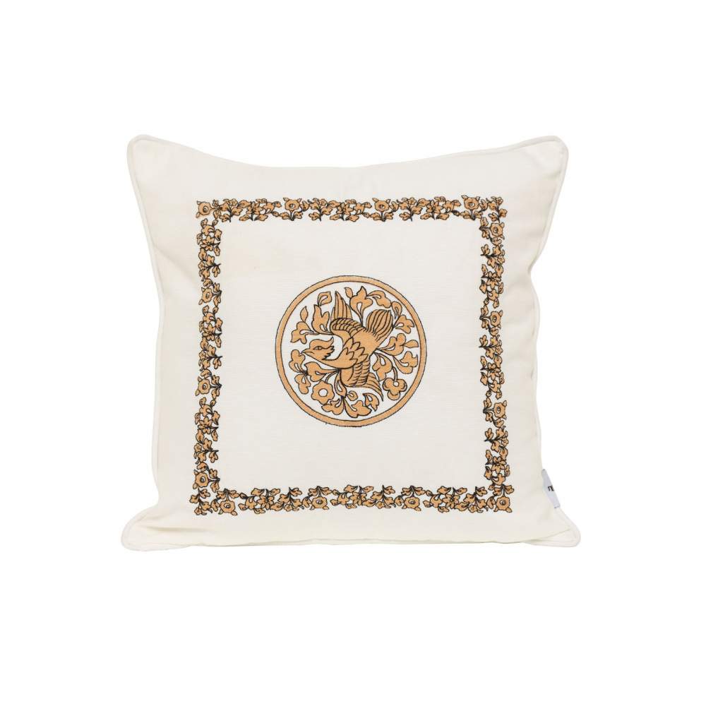 Karaca Home Paye Seljuk Series Phoenix Embroidered Pillow 45x45 cm