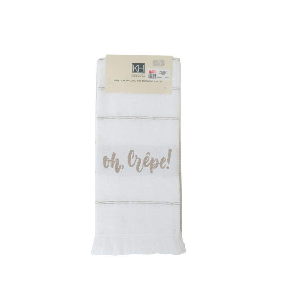 Karaca Home Oh Crepe 100% Cotton Kitchen Towel 2 60x40 cm
