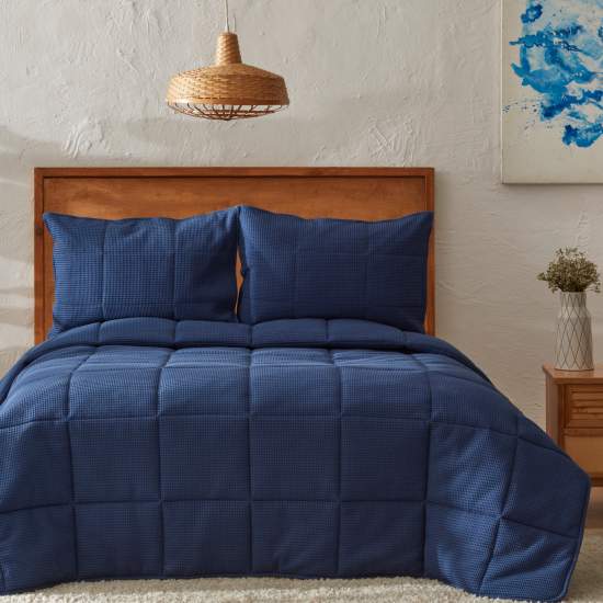 Karaca Home Muse Spring Double Comfort Set Navy Blue