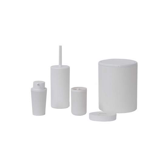 Karaca Home Marcello 5 Pcs Bathroom Accessory Set White