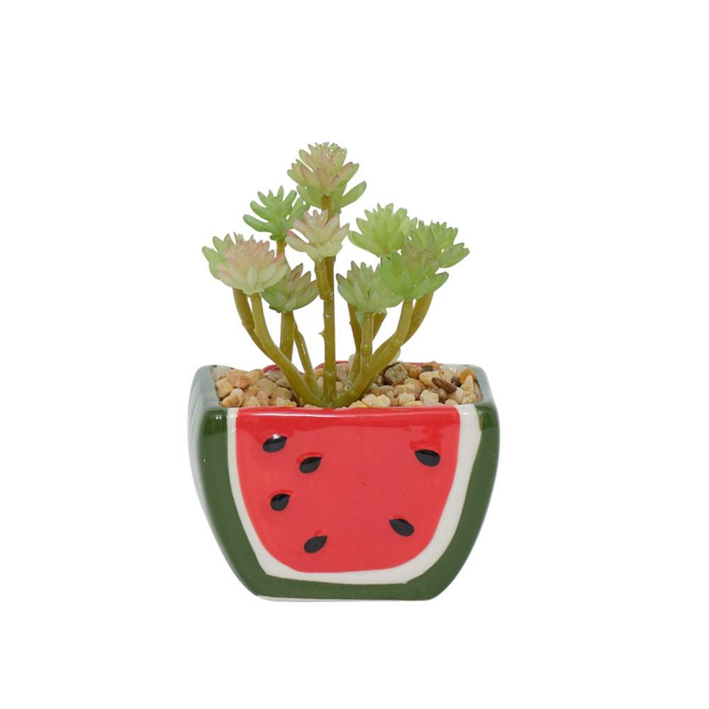 Karaca Home Watermelon Potted Artificial Succulent