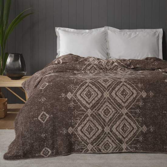 Karaca Home Gemma Beige Double Cotton Blanket