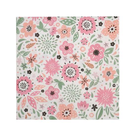 Karaca Home Floral 20 Pcs Paper Napkin 33x33 cm