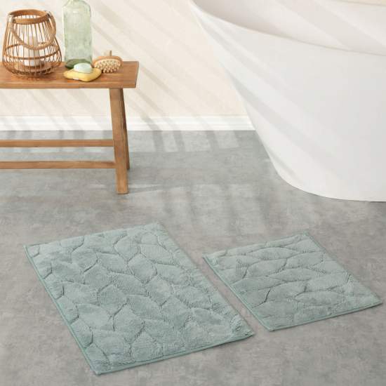 Karaca Home Elegant Mint Doormat Set 50x80 cm 50x40 cm