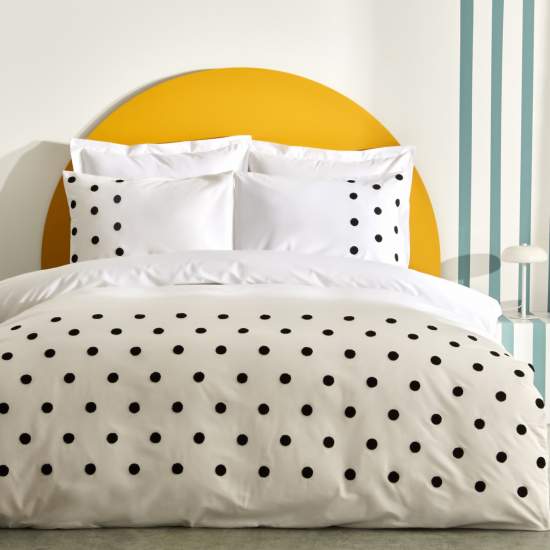 Karaca Home Dots 100% Cotton Double Duvet Cover Set White