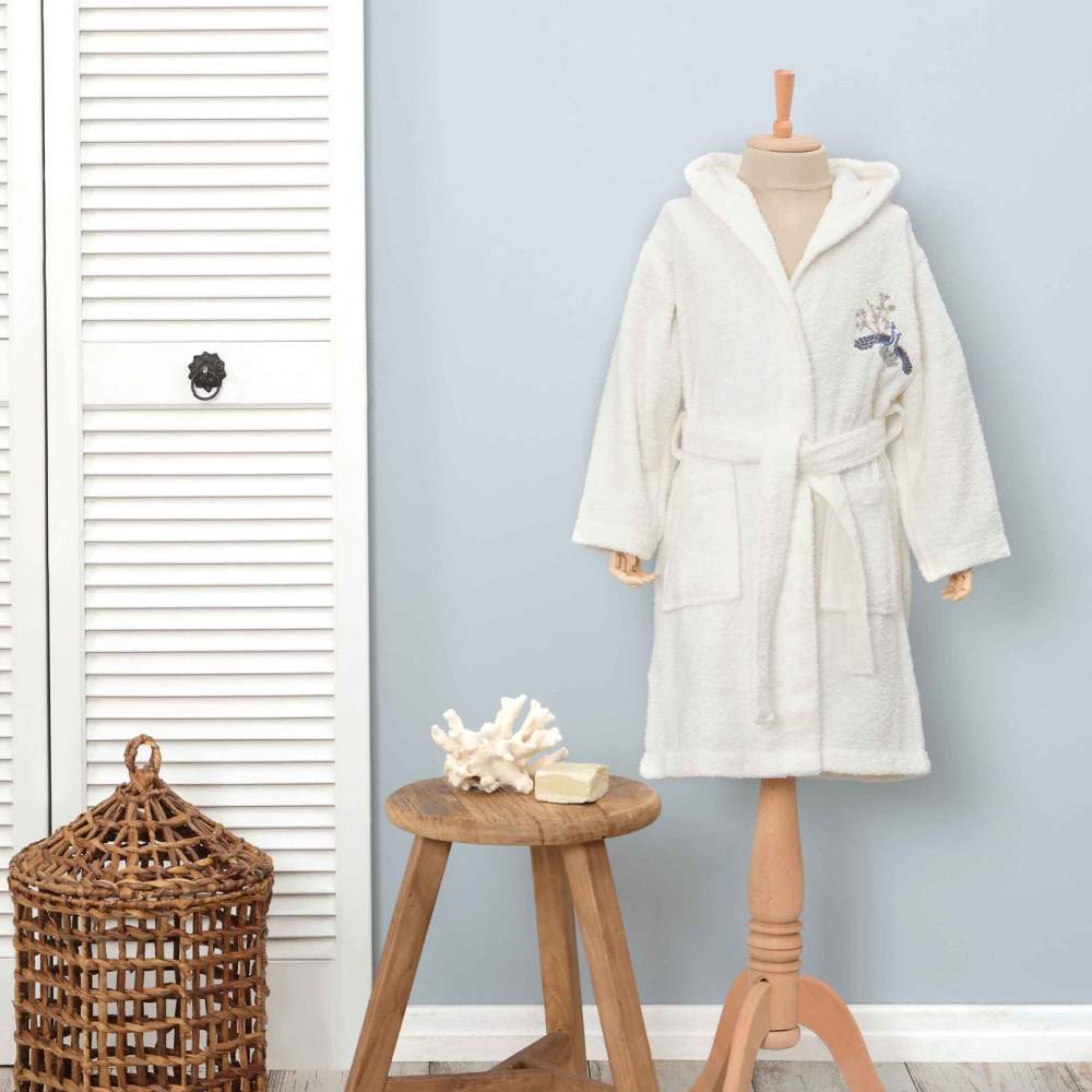 Karaca Home Dina 100% Cotton Bathrobe for 6-8 Years Old Children