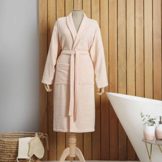 Karaca Home Dielle Recycle Women's Bathrobe L XL Powder