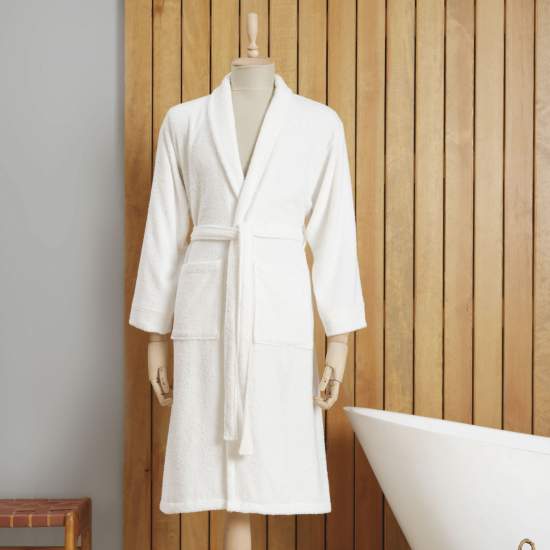 Karaca Home Dielle Off White Recycle Men's Bathrobe L/XL