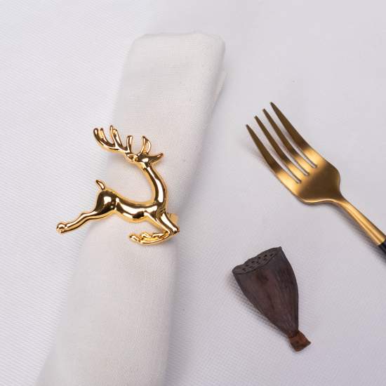 Karaca Home Deer Gold 2 Pack Napkin Ring