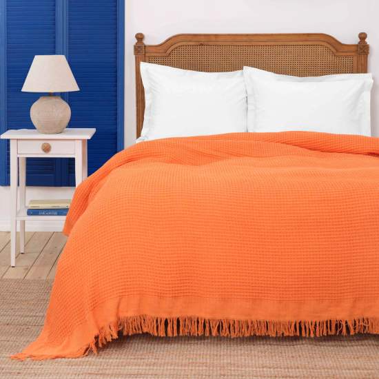 Karaca Home Coloro Orange Multi Double Waffle Pike