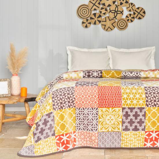 Karaca Home Calve Mustard Double Spanish Blanket